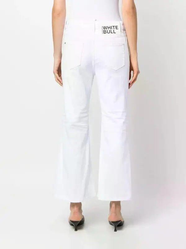 Dsquared2 Cropped Stretch-cotton Jeans - White