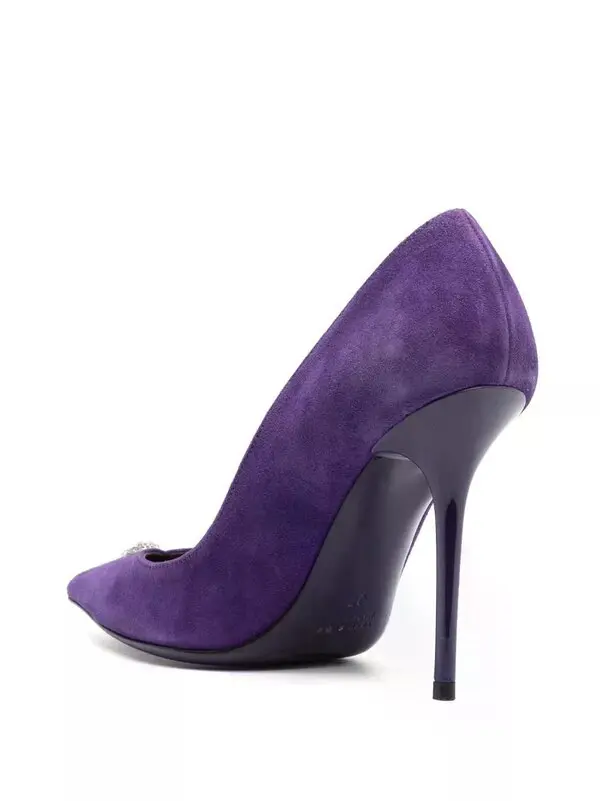 Philipp Plein 95mm Decollete Suede Heeled Pumps
