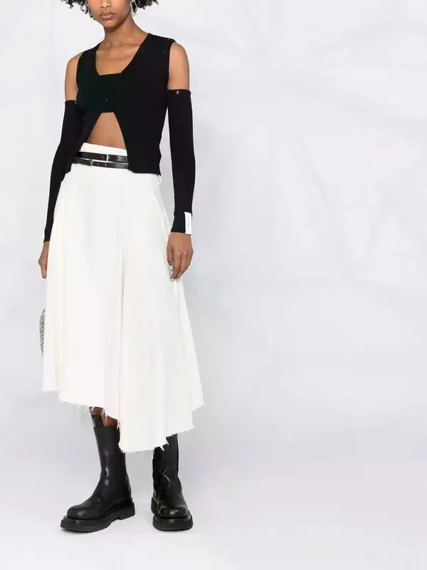 Rokh Cut-out Knitted Cardigan - Black