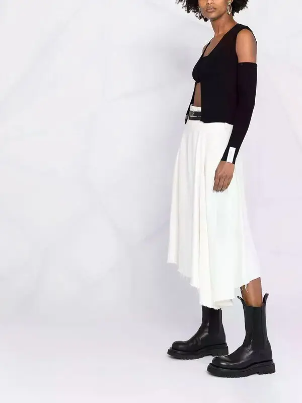 Rokh Cut-out Knitted Cardigan - Black