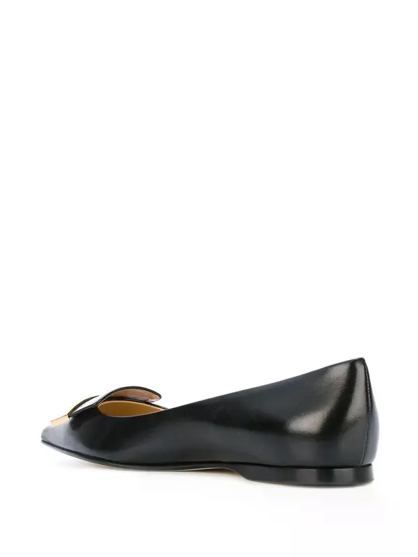 SERGIO ROSSI Logo Plaque Ballerinas