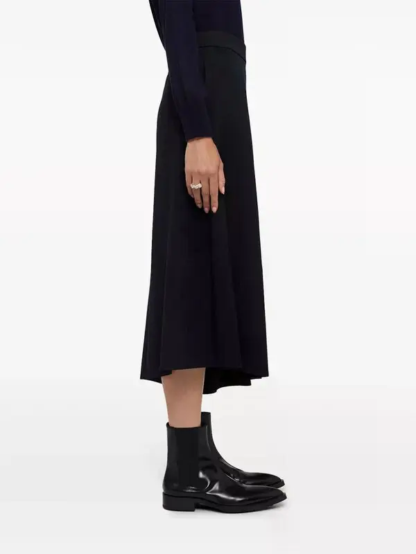 JIL SANDER Asymmetric Virgin Wool Midi Skirt