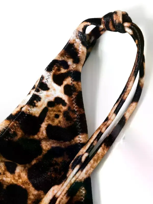 Vetements Leopard-print Velour Bikini Bottoms