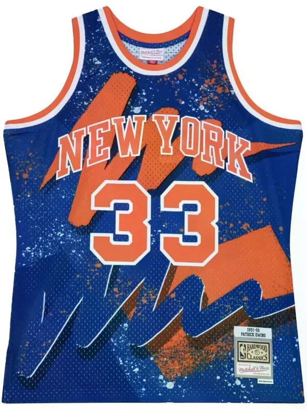 Mitchell & Ness Nba Knicks 1991 Patrick Ewing Hyper Hoops Swingman Jersey Vest Top - Blue