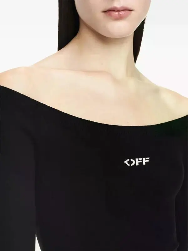 Off-White Off-shoulder Dress