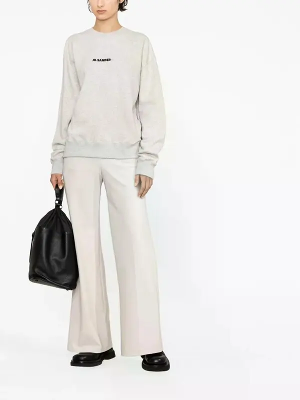 JIL SANDER Logo Print Cotton Sweatshirt