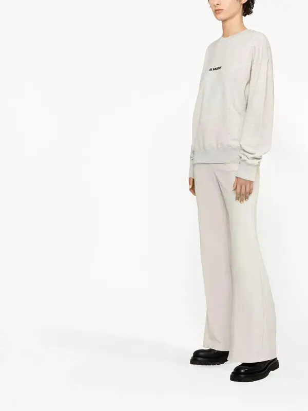 JIL SANDER Logo Print Cotton Sweatshirt