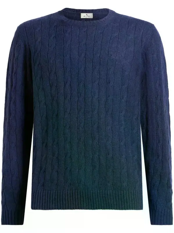 Etro Cable-knit Cashmere Sweater - Blue