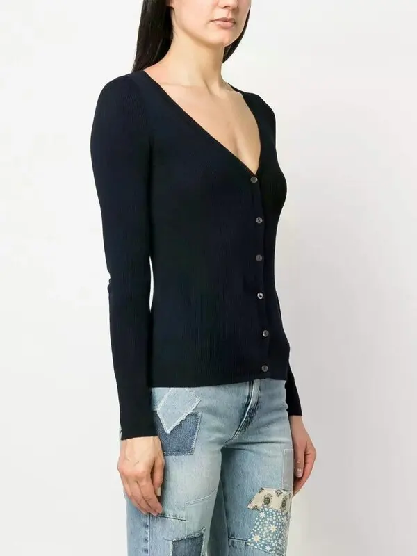 P.a.r.o.s.h Ribbed-knit V-neck Cardigan