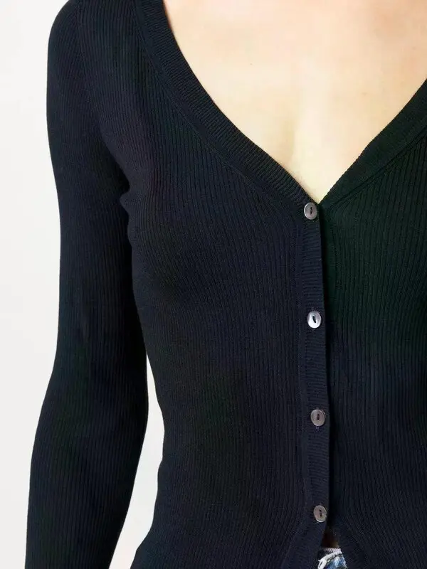 P.a.r.o.s.h Ribbed-knit V-neck Cardigan