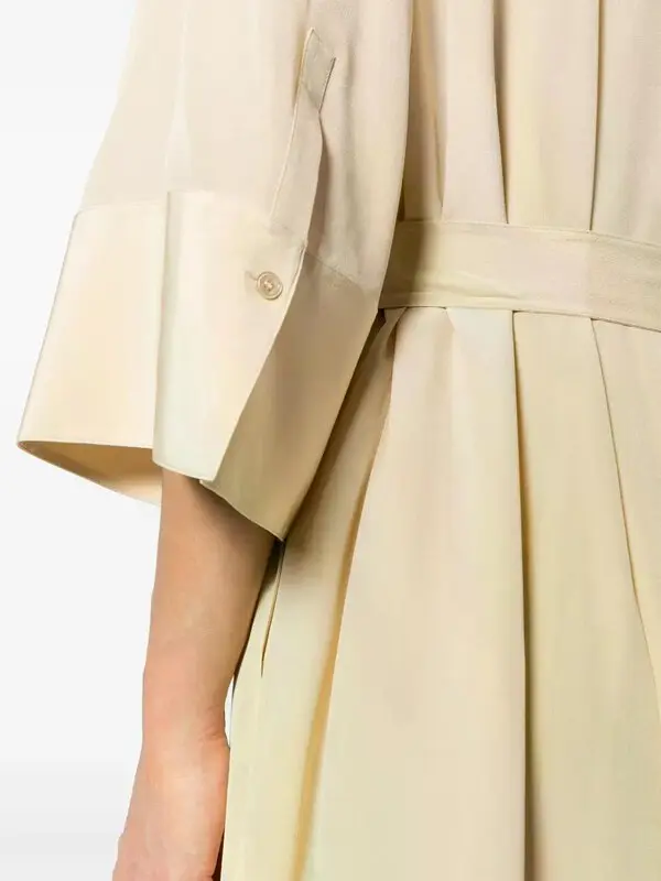JOSEPH Collarless Silk Dress