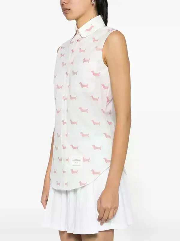 Thom Browne Jacquard Sleeveless Shirt