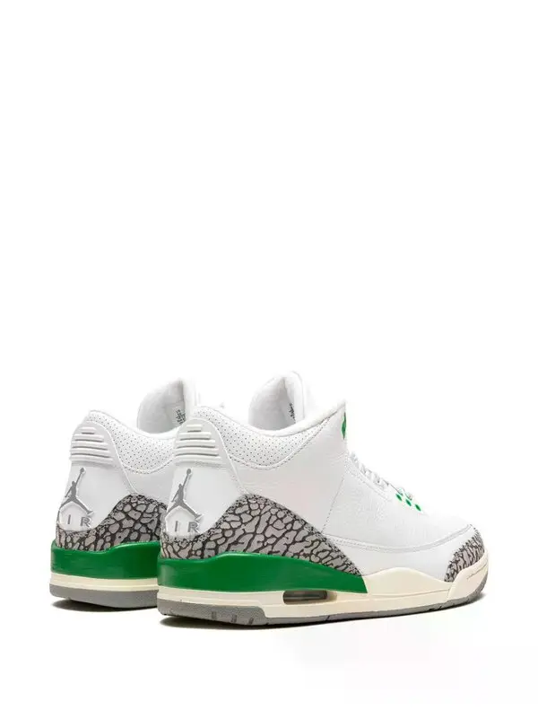 JORDAN Air 3 Lucky Green Sneakers - White