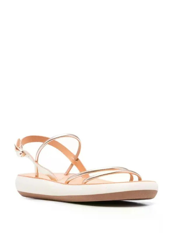 ANCIENT GREEK SANDALS Polis Metallic-strap Sandals - Gold