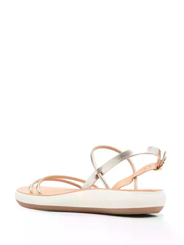 ANCIENT GREEK SANDALS Polis Metallic-strap Sandals - Gold