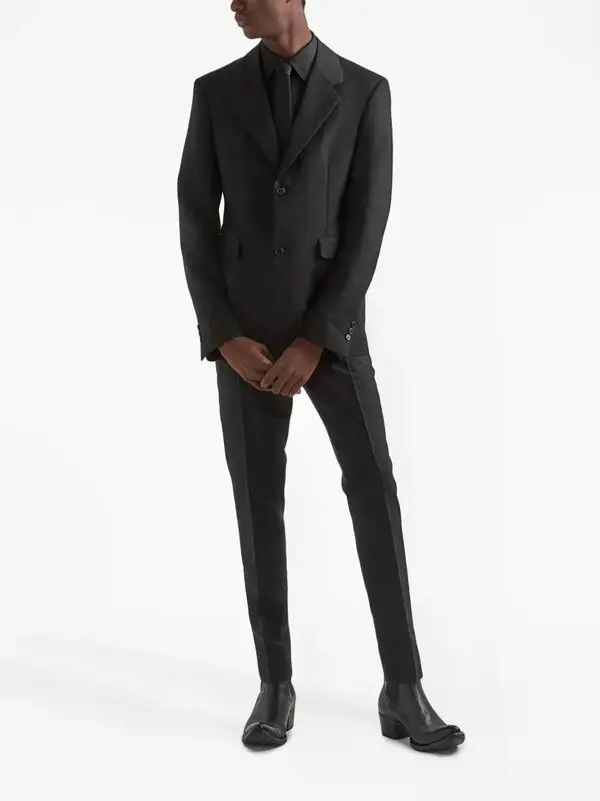 Prada Single-breasted Mohair-wool Blazer - Black