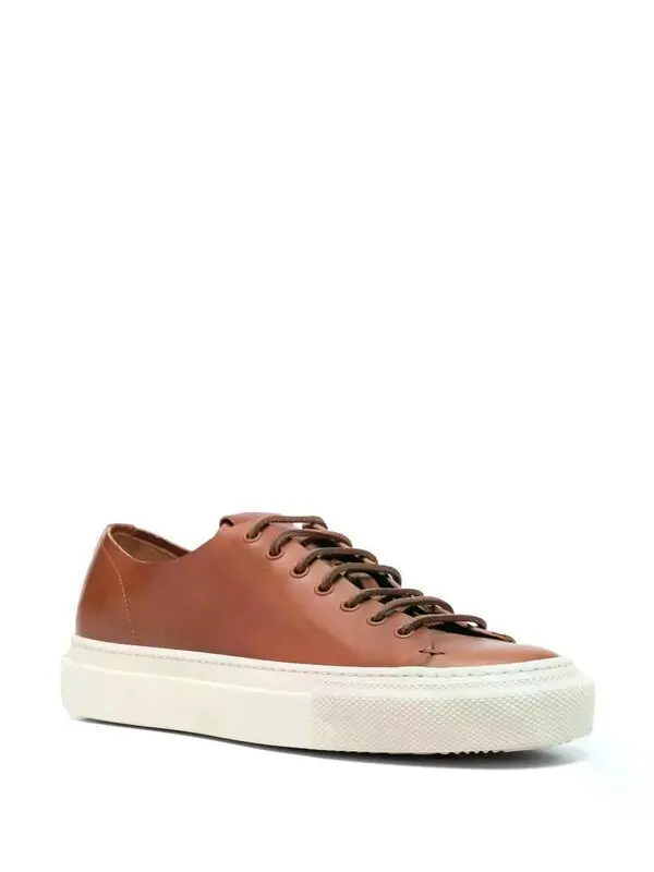 BUTTERO® Calf Leather Lace-up Low-top Sneakers