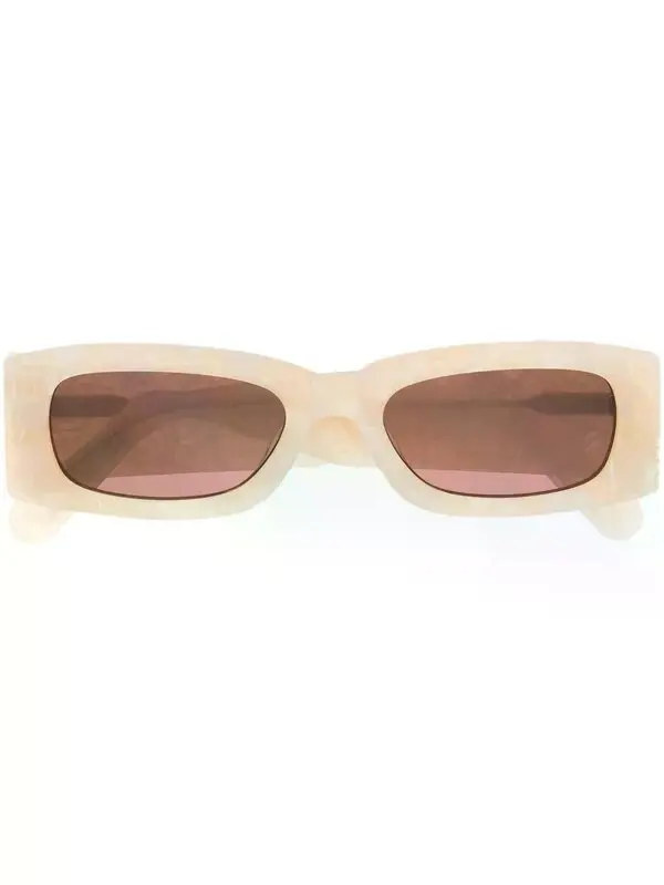 Gcds Rectangular Tinted Sunglasses - Neutrals
