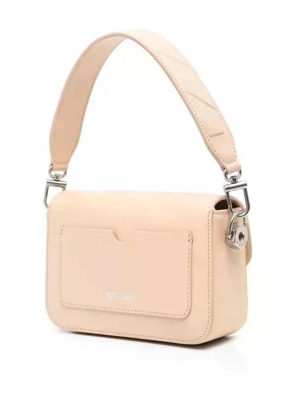 Off-White Binder Clip Leather Shoulder Bag - Neutrals