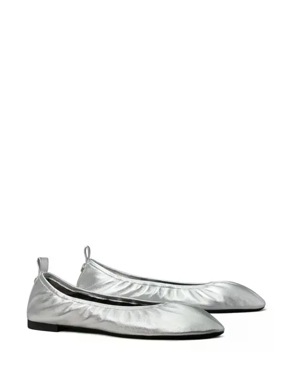 Tory Burch Tone Nappa Leather Ballerina Flats