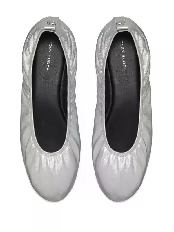 Tory Burch Tone Nappa Leather Ballerina Flats