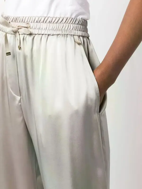 Herno Shiny High-waist Palazzo Pants - Neutrals