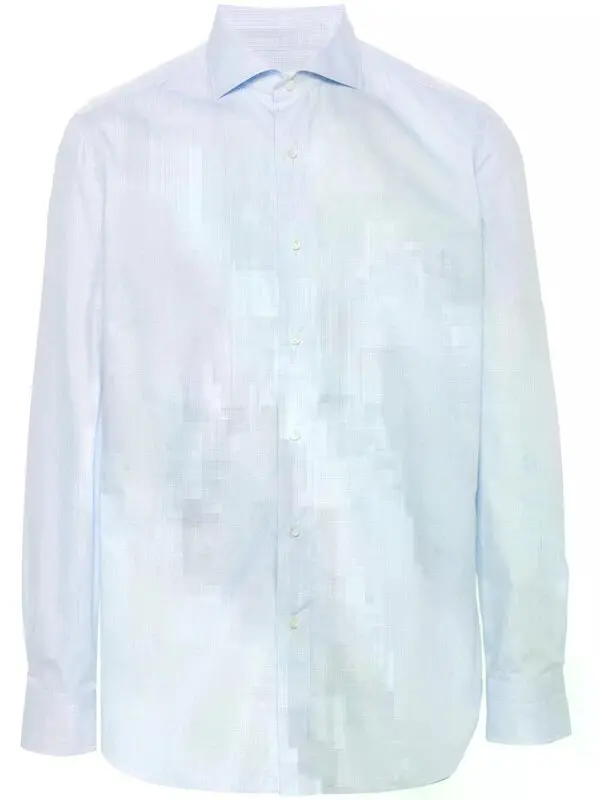 LUIGI BORRELLI Checked Cotton Shirt