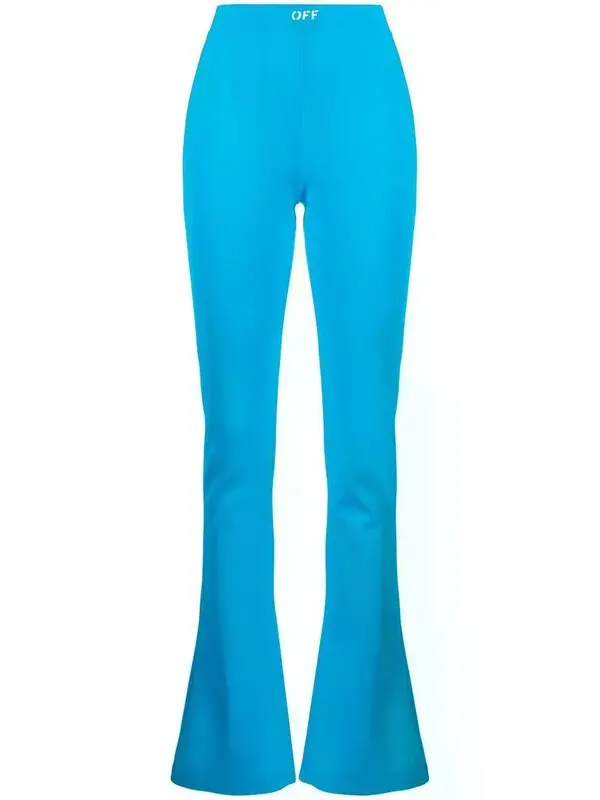 Off-White Sleek Side-split Leggings - Blue