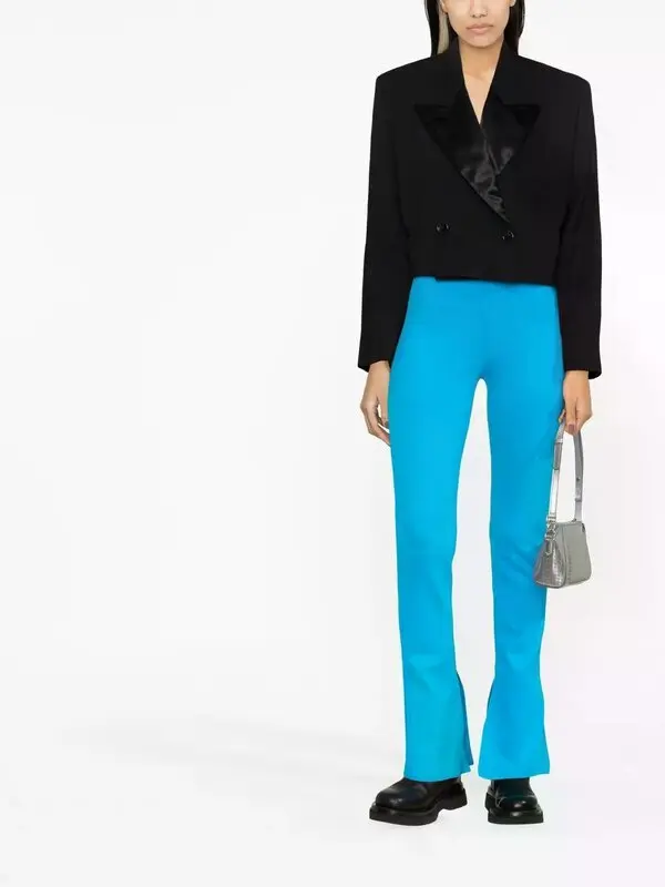 Off-White Sleek Side-split Leggings - Blue