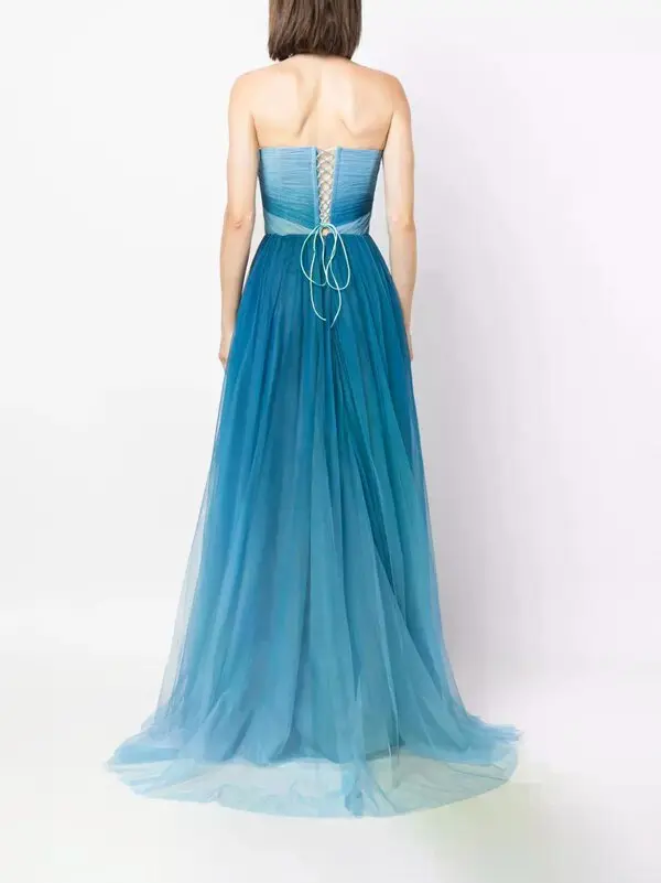 ANA RADU Gradient-effect Organza Maxi Dress
