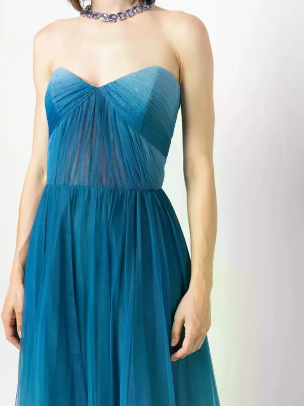 ANA RADU Gradient-effect Organza Maxi Dress