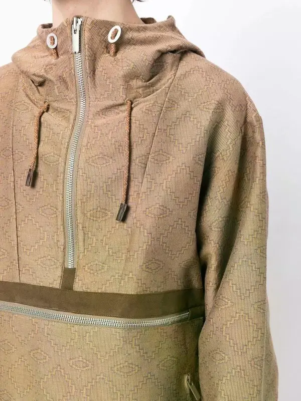 WHITE MOUNTAINEERING Geometric Pattern Half-zipped Jacket