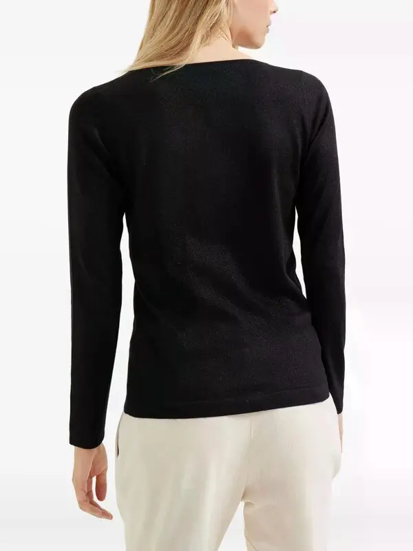 Brunello Cucinelli Cashmere-blend Boat-neck Jumper - Black