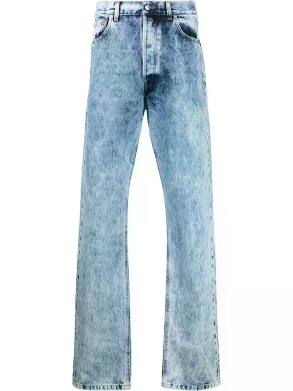 VTMNTS Acid-wash Wide-leg Denim Jeans