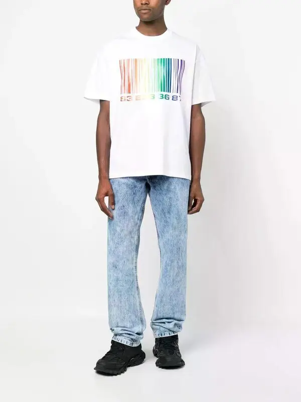 VTMNTS Acid-wash Wide-leg Denim Jeans