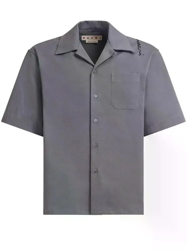 Marni Piqué-weave Shirt - Grey