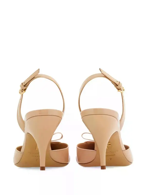 FERRAGAMO Mini-bow Slingback Pumps - Neutrals