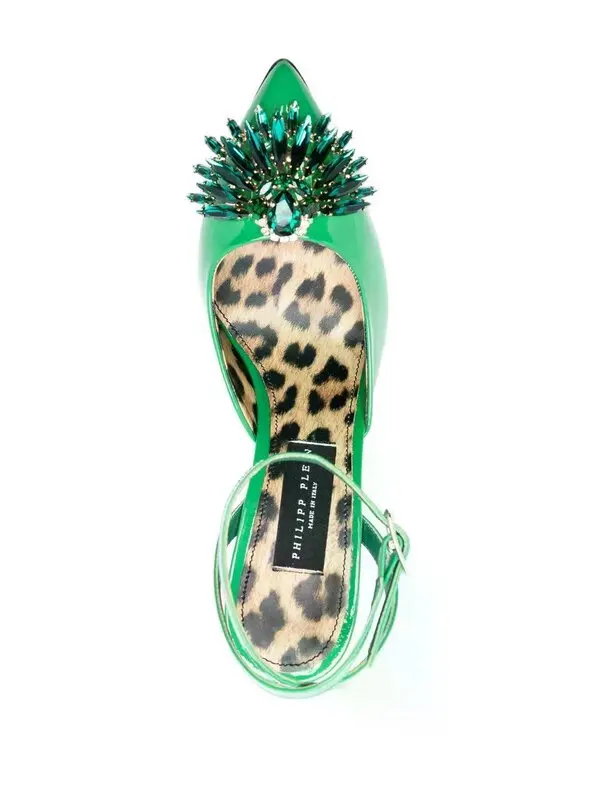 Philipp Plein Vernice 110mm Crystal-embellished Pumps