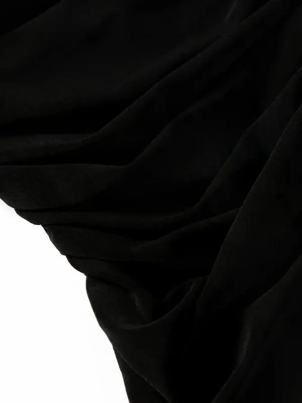 Norma Kamali Bill Ruched Halterneck Swimsuit - Black
