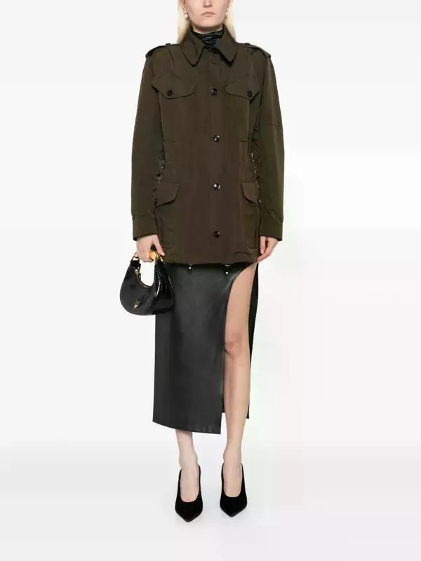 TOM FORD Drawstring Waist Military Jacket - Green