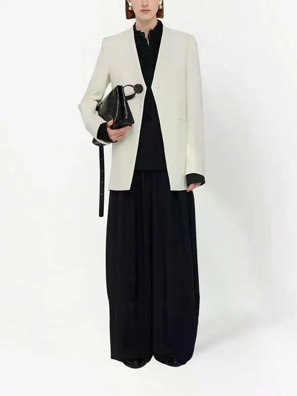 JIL SANDER Ruffle-trim Long-sleeved Shirt