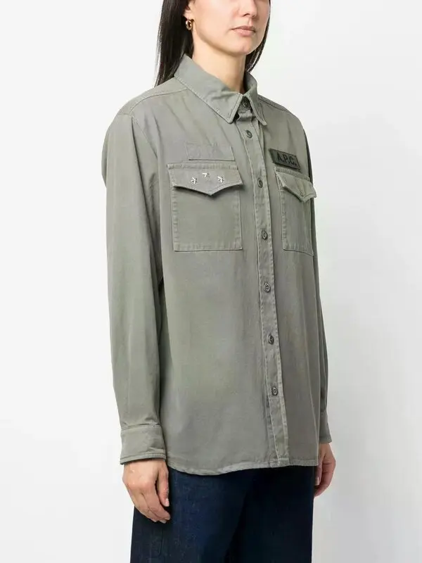 A.p.c. Logo-patch Shirt Jacket