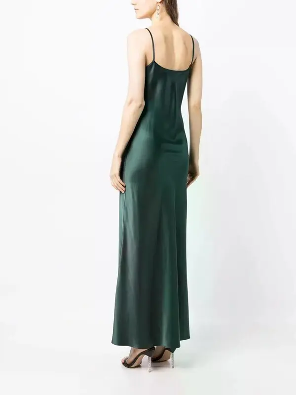 Voz Liquid Silk Slip Dress - Green
