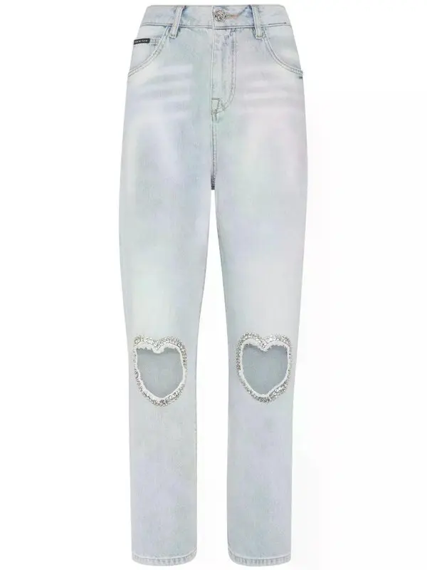 Philipp Plein Heart-patch Straight Jeans