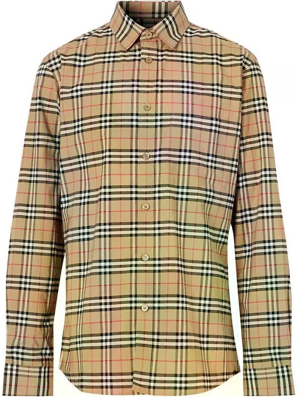 Burberry Small Scale Check Shirt - Neutrals