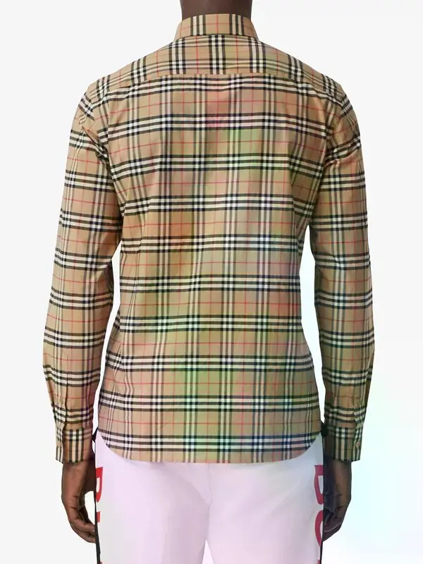 Burberry Small Scale Check Shirt - Neutrals