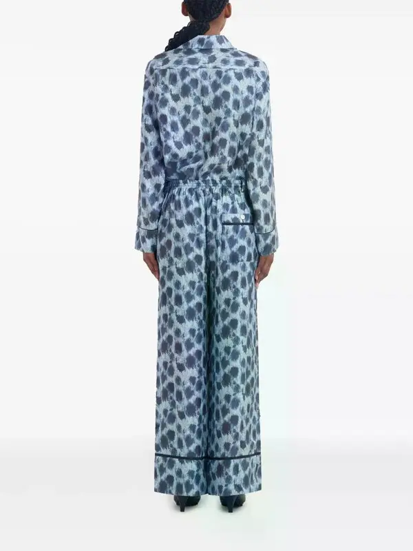 Marni Silk Wide-leg Trousers - Blue