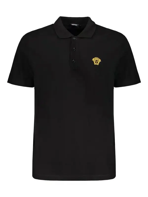 Versace Cotton Polo Shirt - Black
