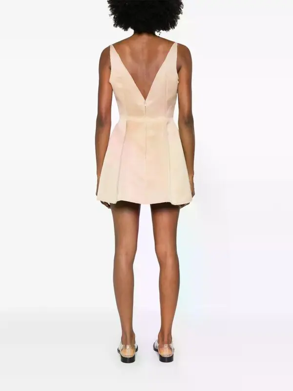 Marni Duchess Satin Mini Dress - Neutrals
