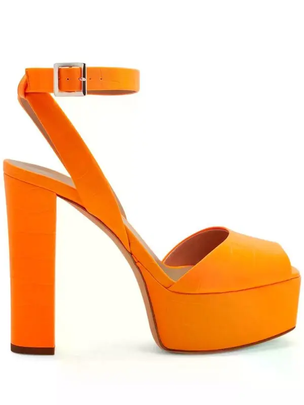 GIUSEPPE ZANOTTI 120mm Betty Platform Sandals - Orange